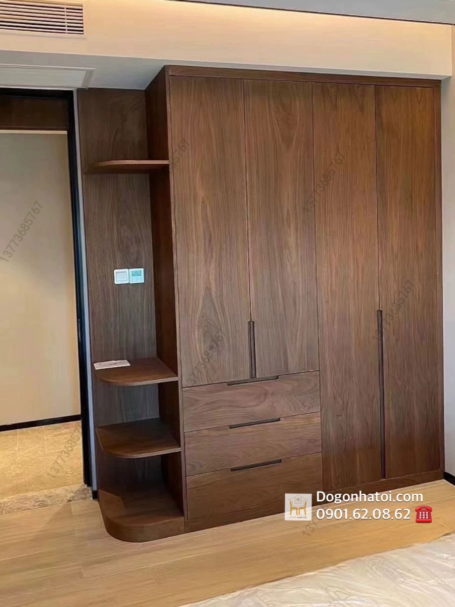 Tủ Quần Áo Gố Sồi Có Kệ Góc C2m X D2m (3.500k/m2)